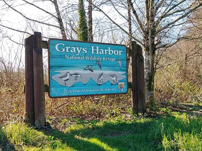 The entrance sign welcomes you to a place where wildlife takes priority and humans are just respectful, temporary guests.