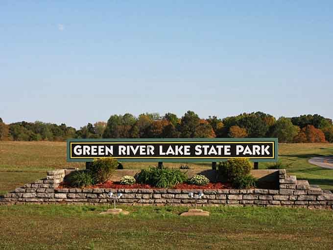 The sign says Green River Lake State Park, but what it really means is, you made a very good decision today.
