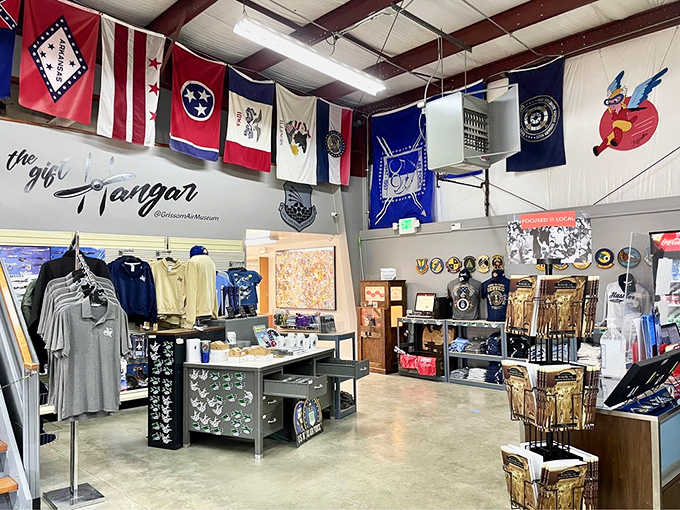 The gift shop offers aviation memorabilia and a chance to take home museum memories.