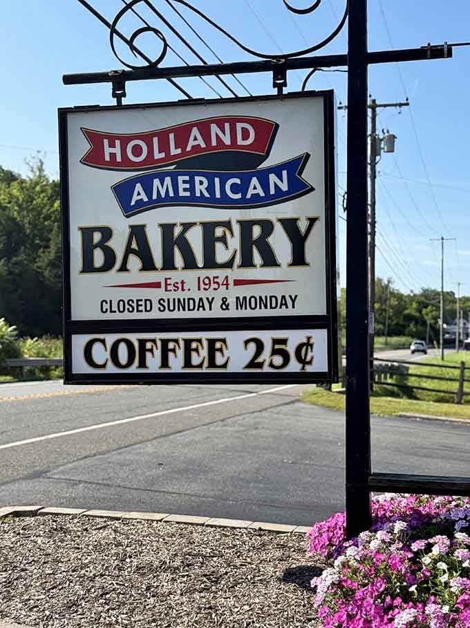 That vintage sign advertising coffee tells you everything about this place's commitment to timeless quality and value.