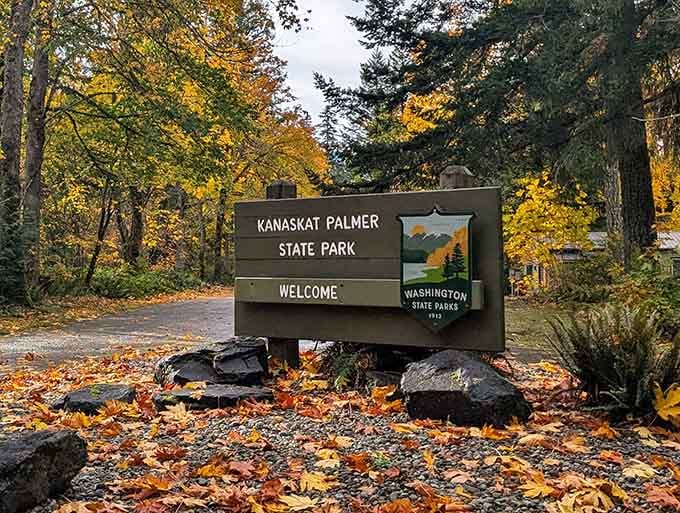 The welcome sign surrounded by autumn gold, announcing that something genuinely wonderful is just around the corner.