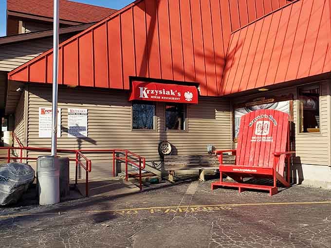 That oversized red chair out front isn't just decor. It's an invitation to sit down and eat something wonderful.