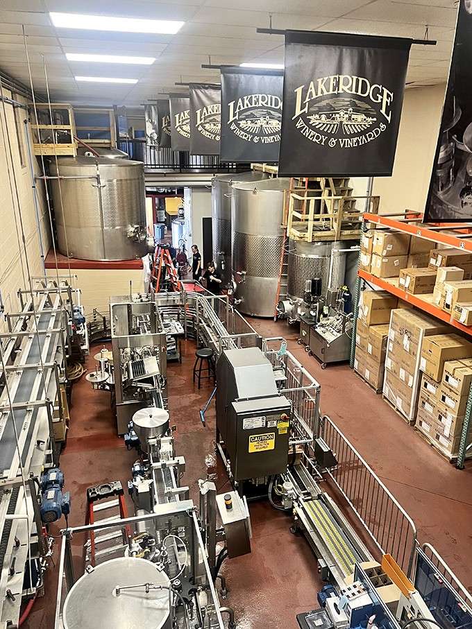 The production floor at Lakeridge is a full operation, humming along with the kind of serious machinery that means business.