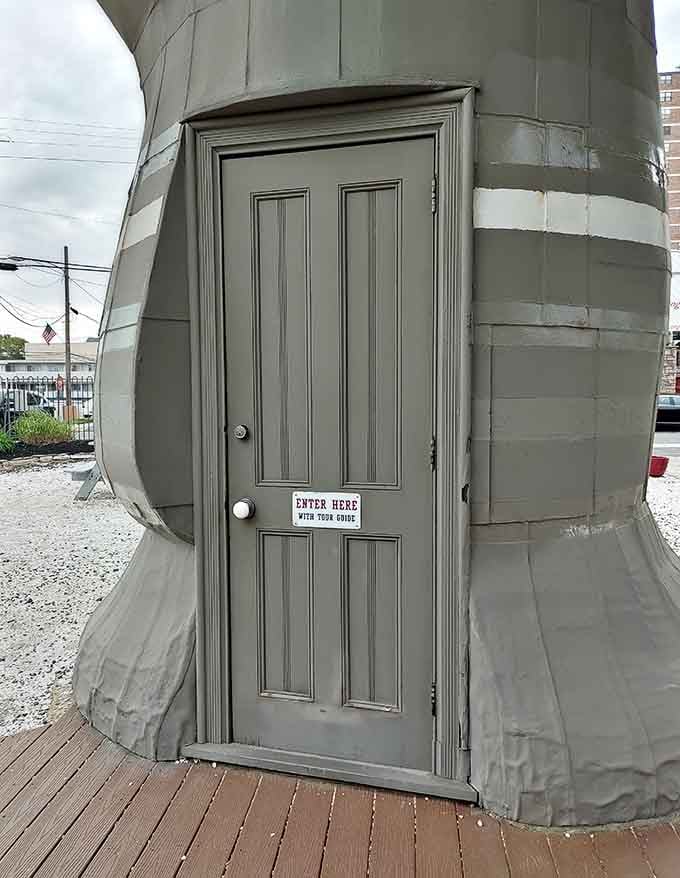 The entrance through Lucy's leg welcomes you into the most unusual tour you'll take at the Jersey Shore this year.