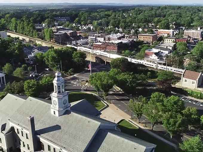 From above, Madison looks exactly like the kind of town you'd invent if you could design perfection yourself.