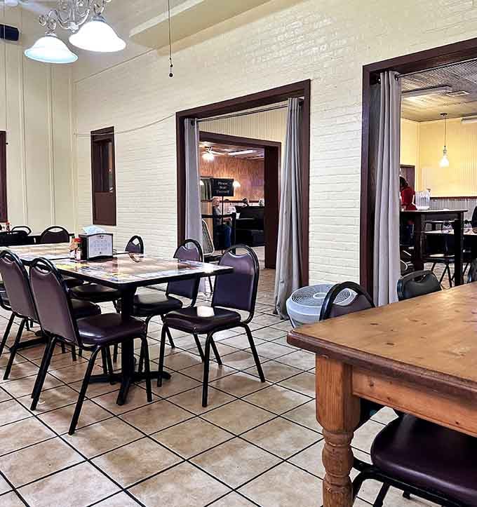 Multiple dining rooms mean there's always space for one more hungry soul seeking Southern comfort food.