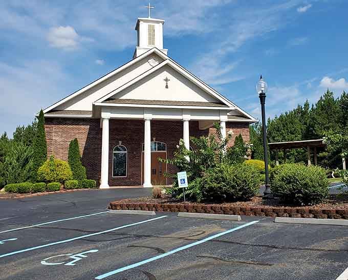 Good Shepherd Catholic Church serves the community with traditional architecture and the kind of welcome that transcends denominations entirely.