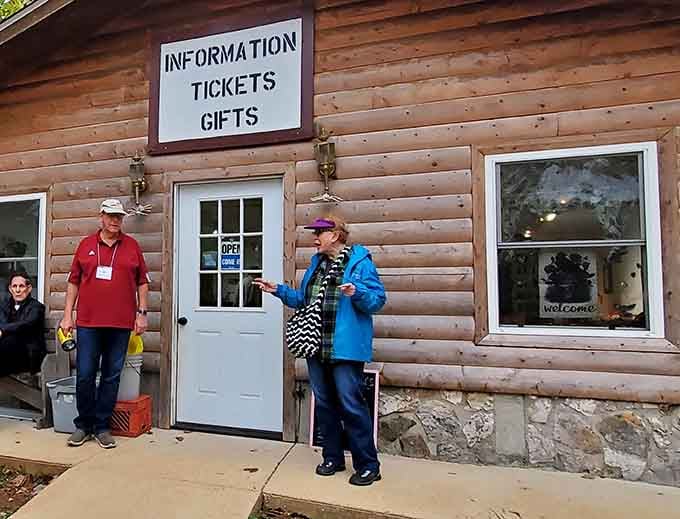 The rustic log cabin office sets the tone for an adventure that's equal parts Ozarks charm and Outback excitement.