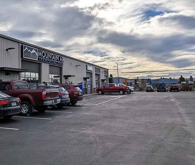 A full parking lot at a trampoline park is always a good sign of the airborne adventures happening inside.