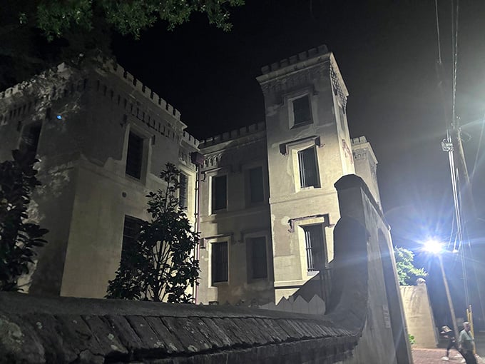 By night, the Old City Jail transforms into something that makes your phone flashlight feel inadequate.