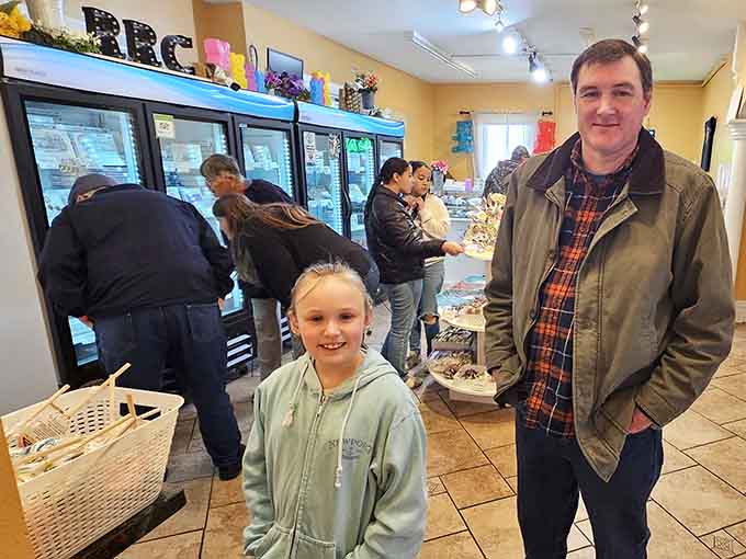 The smiles say everything. Rebecca Ruth has a way of making every visitor feel genuinely welcome and delighted.