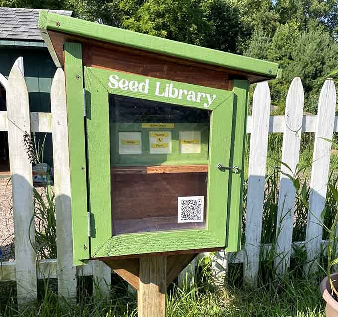A seed library outside a nature center is either the most logical thing ever or the most delightful surprise. It's both.