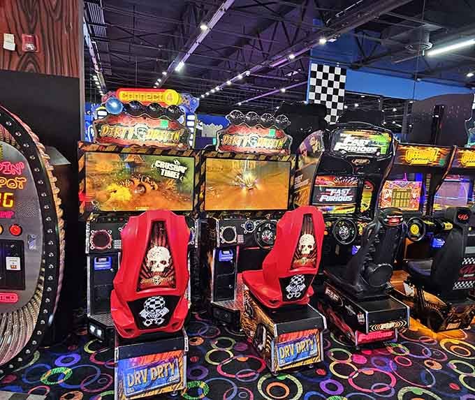 Dirty Drivin and Fast and Furious racing games side by side, because Safari Land understands that speed is universally irresistible.