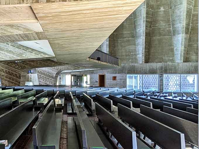 Those concrete angles create a space so acoustically perfect, even your thoughts might echo back with better clarity and purpose.