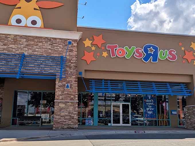 Yes, there's a Toys R Us here too, because apparently San Marcos Premium Outlets decided everyone in the family deserves a win.