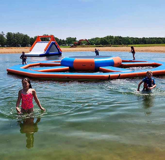 A floating trampoline, splashing kids, and pure summer chaos. Sandy Shores knows exactly how to keep everyone entertained.