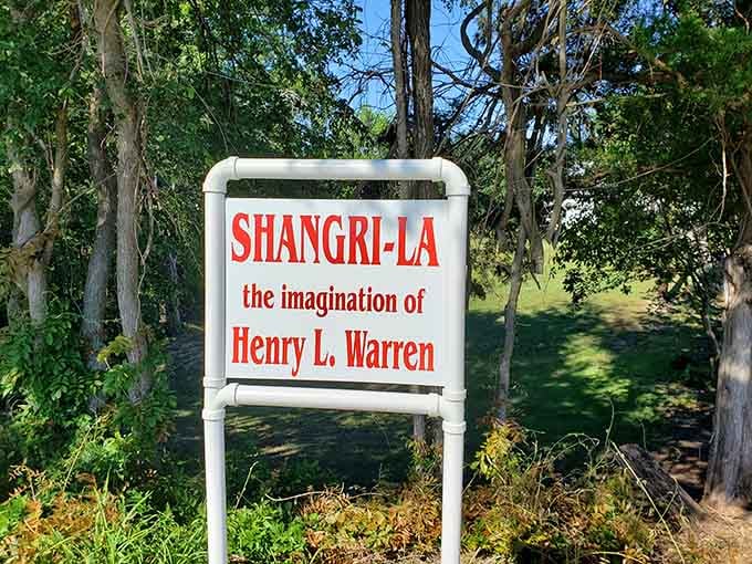 "The imagination of Henry L. Warren." Four words on a sign that explain everything and somehow still nothing at all.