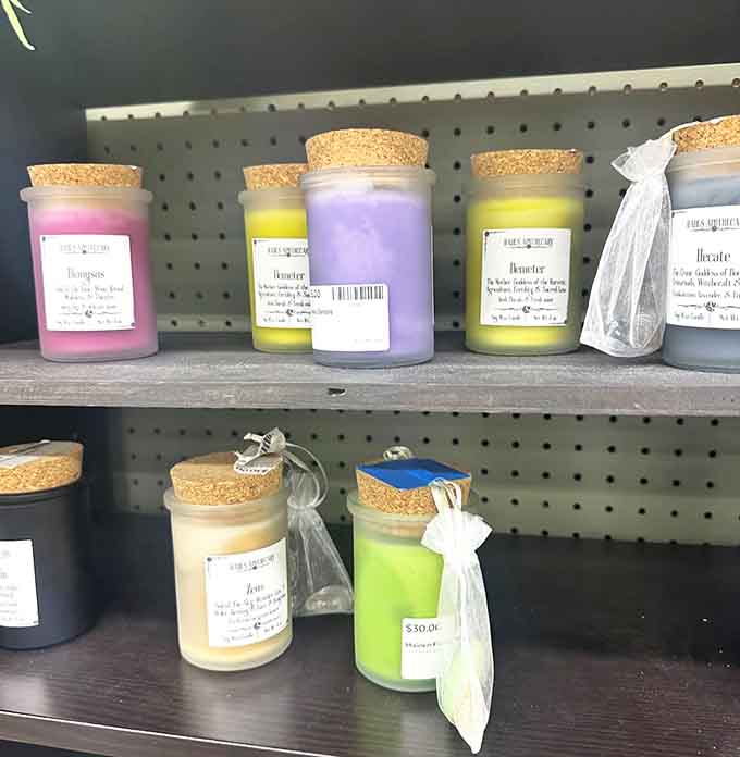 Soy wax candles named after goddesses, because apparently your Tuesday evening deserves a little mythological ambiance and a good scent.