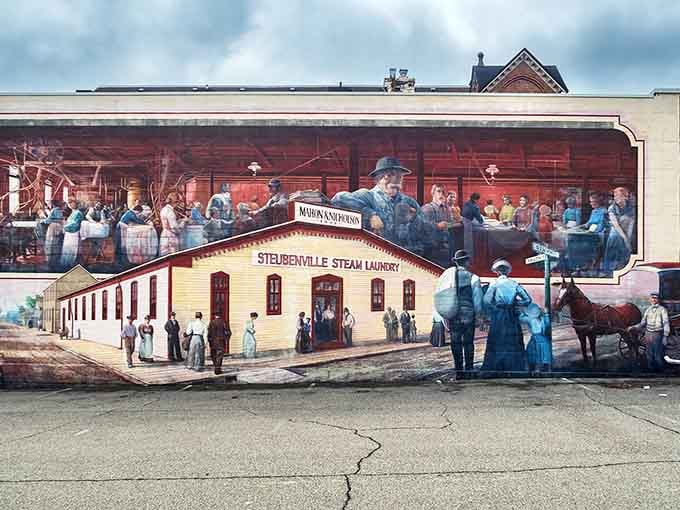 Murals transform ordinary walls into storytelling masterpieces, bringing history to life in vibrant, building-sized color and detail.