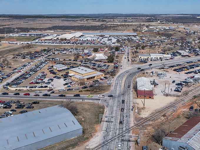 From above, Sweetwater reveals itself as a real community with infrastructure, homes, and the heartbeat of authentic small-town life.