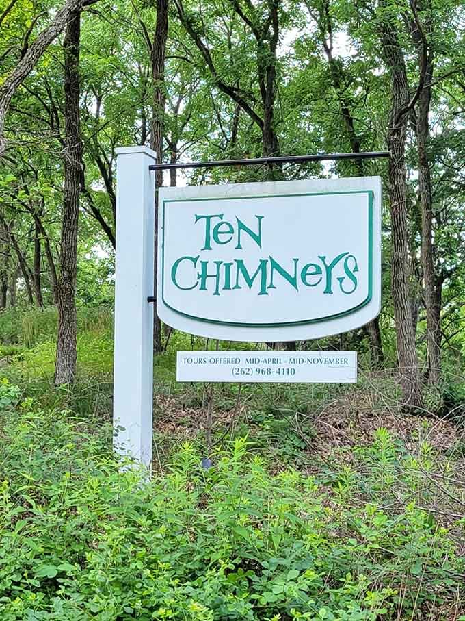 That cheerful green sign in the trees is your official invitation to one of Wisconsin's greatest hidden treasures.