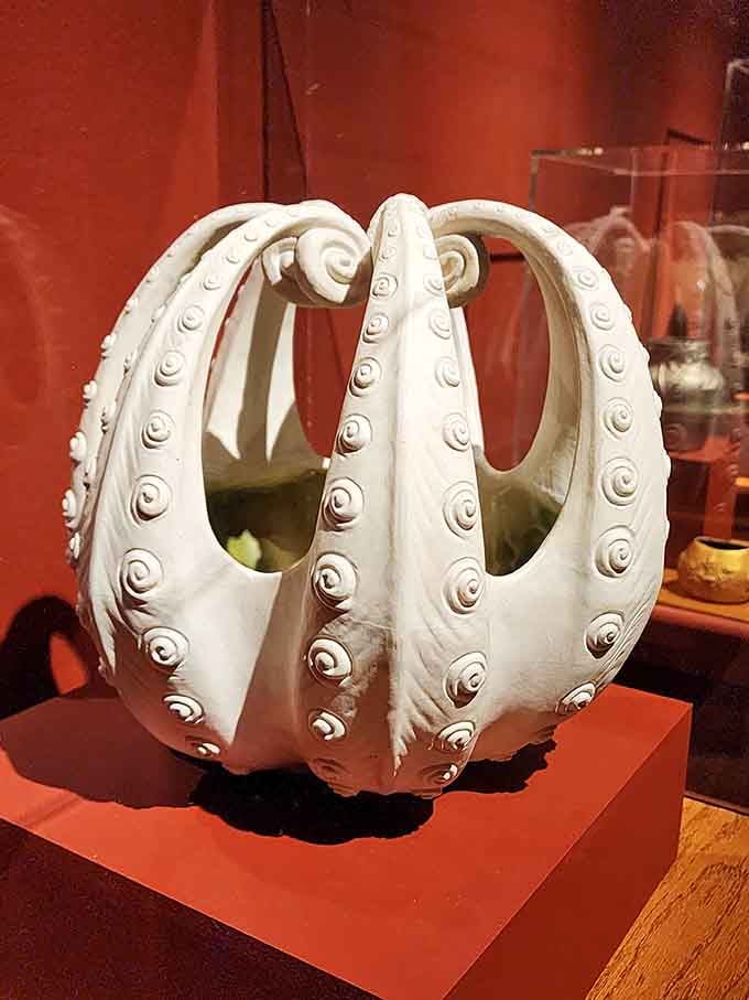 This white ceramic octopus-inspired vessel with its curling tentacle arms is the kind of piece that makes you say "I need that" and then immediately reconsider.