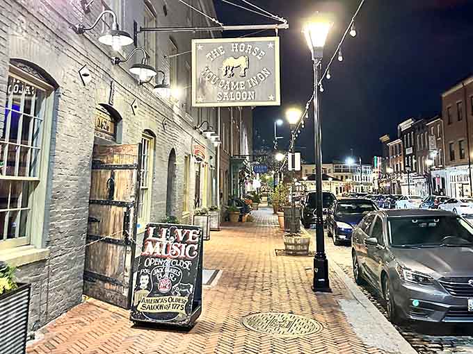 Those cobblestones have seen more history than most museums, and they're still on the job every night.