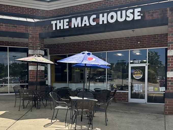 The outdoor patio seating offers fresh air dining for those beautiful North Carolina days when inside just won't cut it.