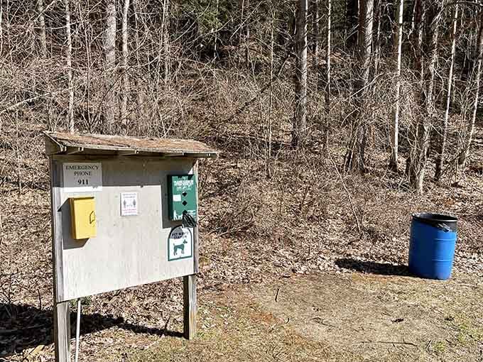 Even the waste station here is thoughtful. Good parks take care of every last detail.