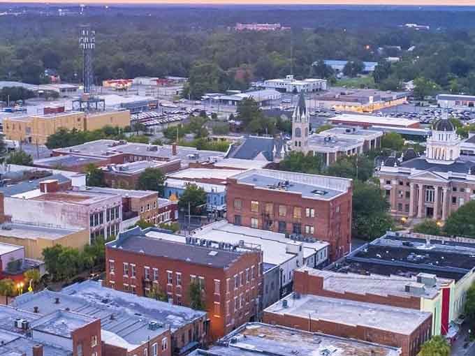 Valdosta's aerial view reveals a compact, navigable city where everything's accessible without GPS-induced anxiety attacks.