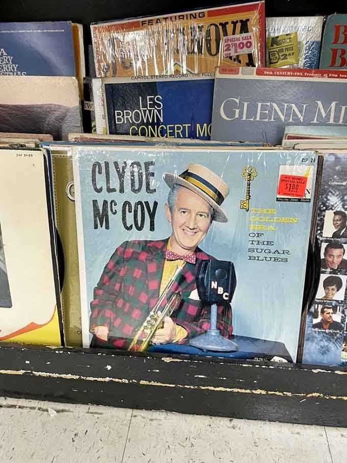 Clyde McCoy, Glenn Miller, and Les Brown on vinyl, proof that great music never really goes out of style.