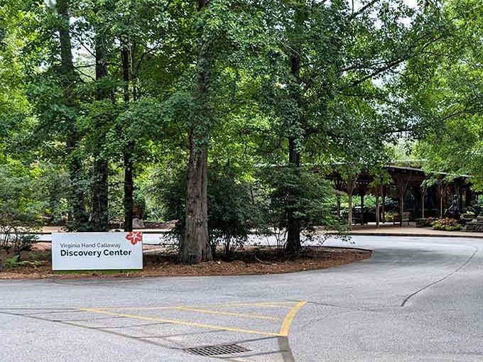 The entrance sign says Discovery Center, but what it really means is that something wonderful is waiting just ahead.