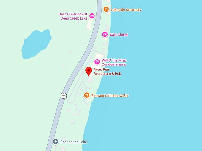 16. ace's run restaurant & pub map