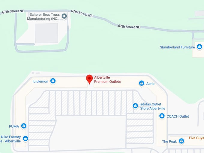 16. albertville premium outlets map