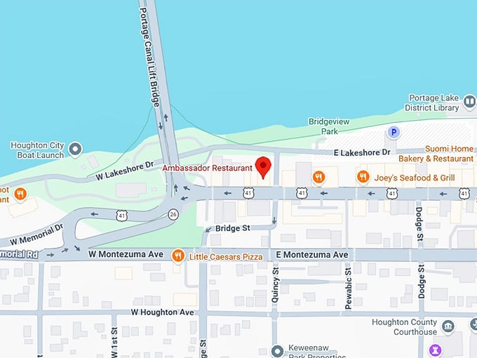16. ambassador restaurant map