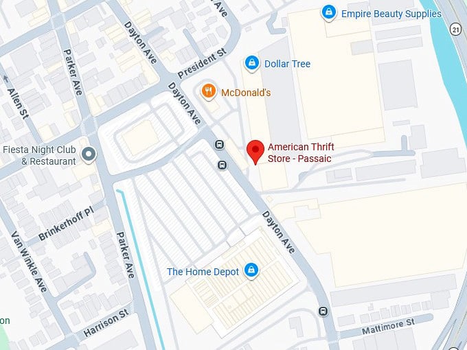 16. american thrift store passaic map