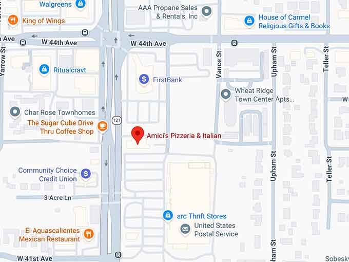 16. amici's pizzeria & italian map