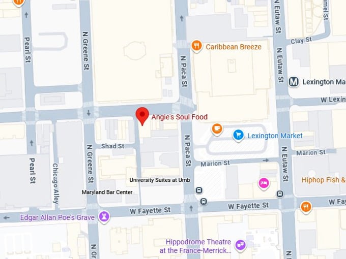 16. angie's soul food's map