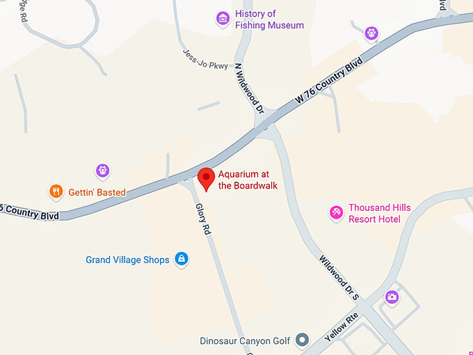 16. aquarium at the boardwalk map