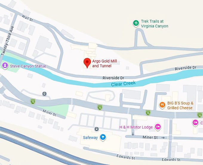 16. argo gold mill and tunnel map