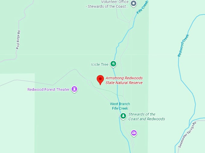 16. armstrong redwoods state natural reserve map