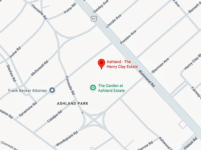 16. ashland the henry clay estate map
