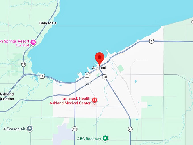 16. ashland wi map