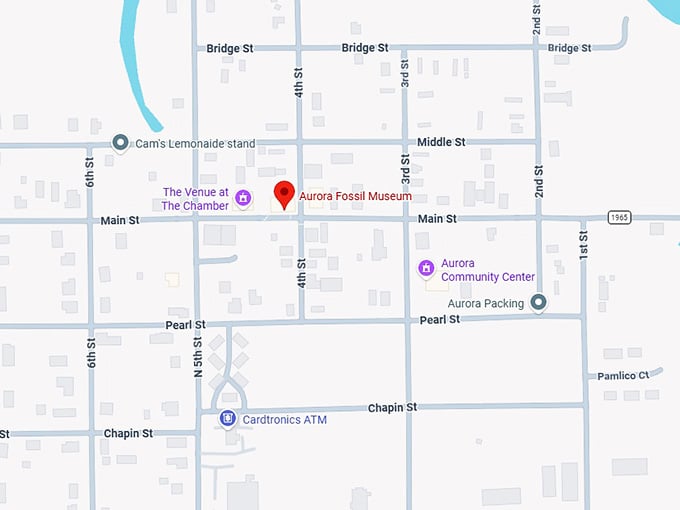16. aurora fossil museum map