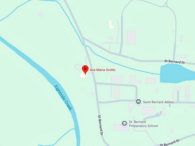 16. ave maria grotto map