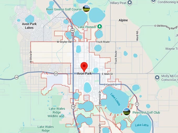 16. avon park, fl map