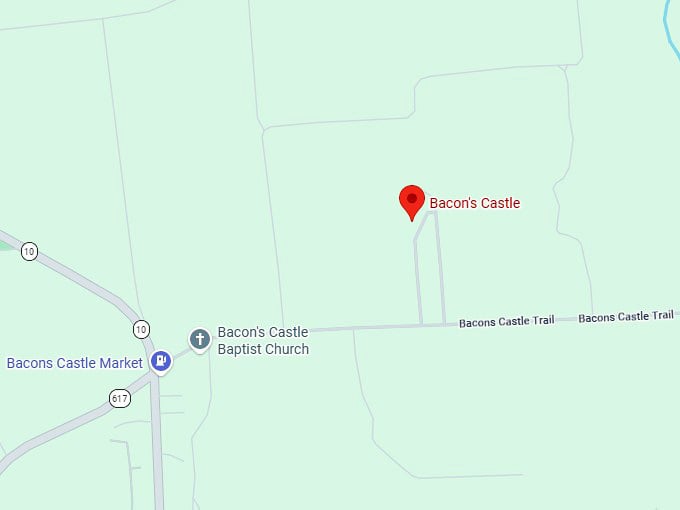 16. bacon's castle map