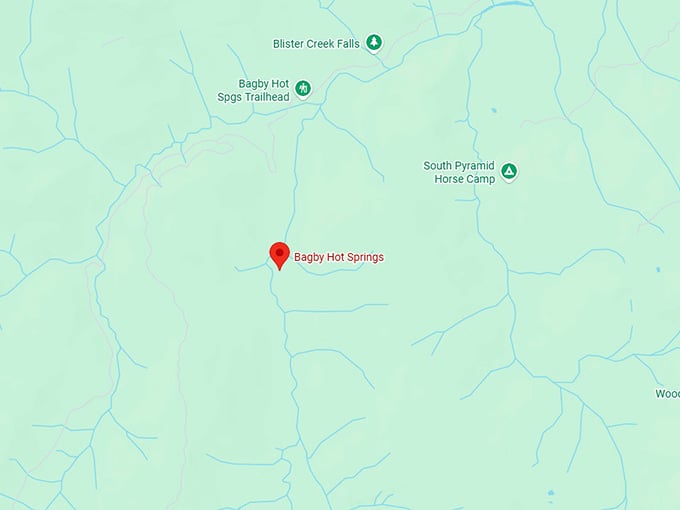 16. bagby hot springs map