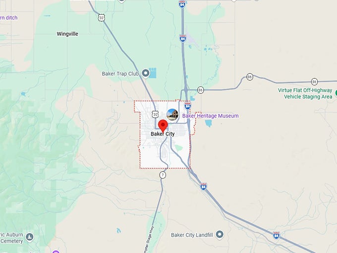 16. baker city map