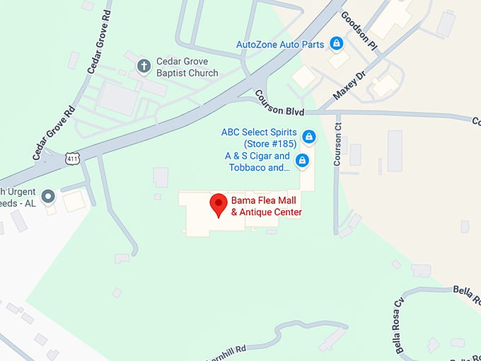 16. bama flea mall & antique center map
